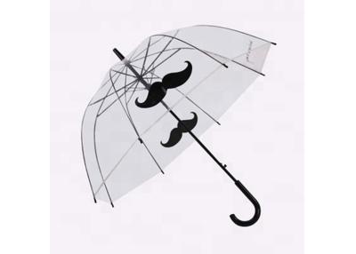 China Transparent Beard Pattern Bubble Umbrella - 97cm Diameter with Auto Open Metal Frame for sale