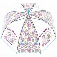 China 23 Inch Transparent Unicorn Bubble Umbrella with Auto Open Function - 97cm Dome Style Clear Plastic Umbrella for sale