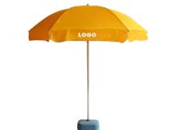 China 40-Inch Retractable Windproof Beach Umbrella with 180cm Diameter, Steel Frame and Custom Logo Options for sale