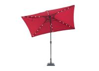 China Solar-Powered LED Beach Umbrella with 150cm Canopy and 3.00mm Steel Ribs - Customizable Outdoor Parasol for sale