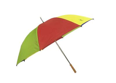 China 23-Inch Custom Golf Umbrella with Aluminum Frame - Rainbow Color Design for Promotional Use for sale