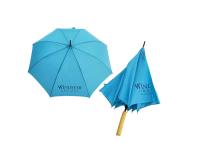 China 23-Inch Manual Open Golf Umbrella with Aluminum Shaft and Wooden Handle for Windy Weather Protection for sale