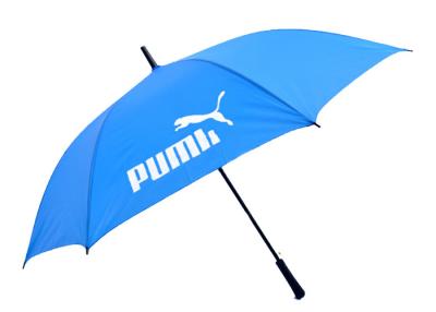 China 27 Inch Auto Open Golf Umbrella with Rubber Handle - 8 Panel Windproof Design with Storage Pouch for sale