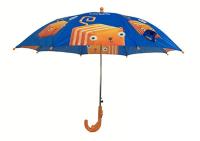 China Automatic Kids Umbrella 8mm Metal Shaft with Pongee Digital Printing - Light Blue Children's Rain Protection for sale