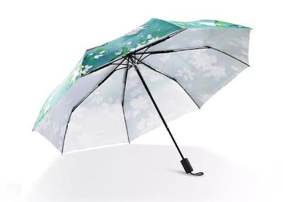 China 21 Inch Automatic Travel Umbrella Compact Double Fold Windproof Polyester Canopy 98cm Open Diameter for sale