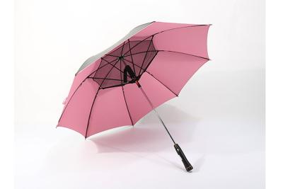 China 105cm Manual Open Cooling Umbrella with USB Fan and LED Lights - 16mm Aluminum Frame, 190T Pongee Fabric for sale