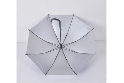 China Custom Logo Golf Umbrella with Plastic Curved Handle - 23 Inch Size, 12mm Metal Shaft, Windproof Double Canopy Design for sale