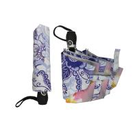 China 21 inch Silver Coated Polyester Auto Folding Umbrella 8 Panels Windproof for sale