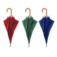 China Metal Frame J Stick 23 Inch Wooden Handle Umbrella with 102cm Diameter and 8 Ribs - Windproof Reverse Design for sale