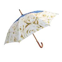China Windproof Straight Umbrella with 14mm Wooden Shaft and 102cm Diameter - J-Shape Handle Design for sale