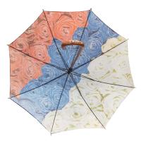 China Windproof Straight Umbrella with 14mm Wooden Shaft and 102cm Diameter - J-Shape Handle Design for sale