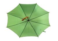 China 23 Inch 102cm Pongee Fabric Wooden Handle Umbrella Auto Open Manual Close for sale