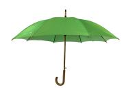 China 23 Inch 102cm Pongee Fabric Wooden Handle Umbrella Auto Open Manual Close for sale