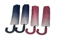 China 3 Folds Manual Open J Handle Umbrella 21 Inch 8 Panels Heat Transfer Printing for sale