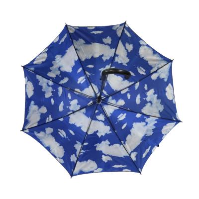 China 27 Inch Double Layer Windproof Golf Umbrella with Fiberglass Frame - Custom Logo Printing Available for sale