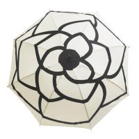China Windproof J Shape Handle 23 Inch Auto Open Stick Umbrella Polyester Fiberglass for sale