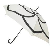 China Windproof J Shape Handle 23 Inch Auto Open Stick Umbrella Polyester Fiberglass for sale