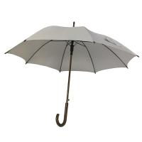 China 23 Inch Auto Open Straight Umbrella Wooden Shaft J Handle 190T Pongee for sale