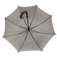 China 23 Inch Auto Open Straight Umbrella Wooden Shaft J Handle 190T Pongee for sale