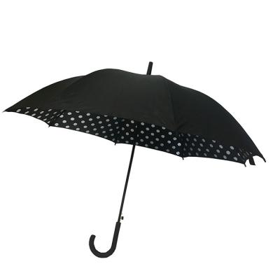 China Auto Open Pongee Umbrella 103cm Windproof Mens with Metal Shaft and Rubber J Handle for sale