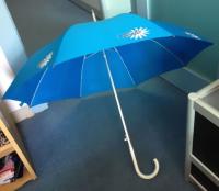 China BSCI 8mm Metal Shaft Straight Aluminium Umbrella with Custom Printing - Auto Open Manual Close Design for sale