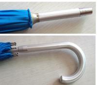 China BSCI 8mm Metal Shaft Straight Aluminium Umbrella with Custom Printing - Auto Open Manual Close Design for sale