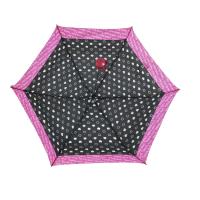 China 21 Inches Pink Edge Fiberglass Frame Foldable Umbrella for sale