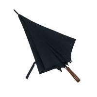 China 30 Inch Double Ribs Golf Umbrella with 130cm Coverage - Metal Frame & Wooden Handle for Promotional Use for sale