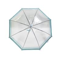 China Auto Open J Handle 23 Inch Transparent Rain Umbrella with 47 Inch Coverage and Custom Printing Options for sale