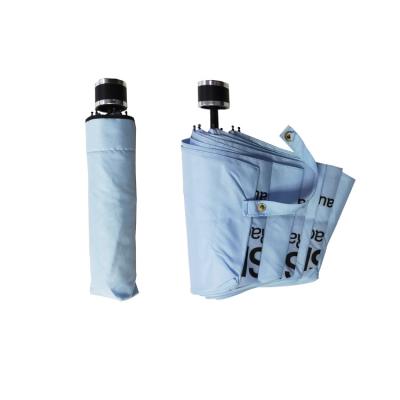 China EN71 Certified Lightweight 21x8K Polyester Foldable Umbrella 98cm Arc Custom Logo for sale