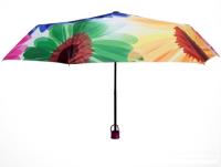 China Rubber Handle Pongee 21 Inches Foldable Travel Umbrella With Bag for sale