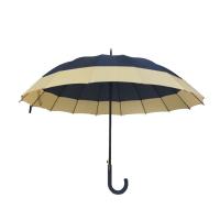 China Digital Printing J Shape 25x16K Auto Open Rain Umbrella 115cm Windproof Polyester for sale