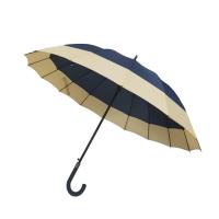 China Digital Printing J Shape 25x16K Auto Open Rain Umbrella 115cm Windproof Polyester for sale