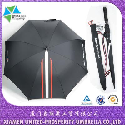 China TUV Fiberglass Handle Manual Close Windproof Golf Umbrella with 8mm Metal Shaft and Custom Printing Options for sale