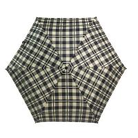 China SGS Manual Open Wooden Handle Check Printing Foldable Umbrella for sale