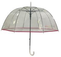 China 23-Inch Transparent Auto-Open Umbrella with Metal Frame and POE Fabric - Custom Printing Available for sale