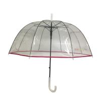 China 23-Inch Transparent Auto-Open Umbrella with Metal Frame and POE Fabric - Custom Printing Available for sale