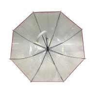 China 23-Inch Transparent Auto-Open Umbrella with Metal Frame and POE Fabric - Custom Printing Available for sale