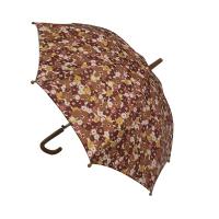 China Kids Compact Umbrella 15.5 Inch Auto Open Chrome Steel Shaft Pink Floral Print 190T Polyester for sale