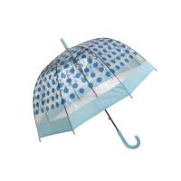 China Windproof Apollo Element Dot Transparent Rain Umbrella 21 Inch with Fiberglass Frame and Custom Logo Options for sale