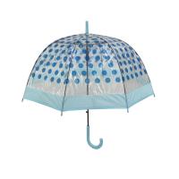 China Windproof Apollo Element Dot Transparent Rain Umbrella 21 Inch with Fiberglass Frame and Custom Logo Options for sale