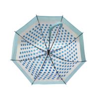 China Windproof Apollo Element Dot Transparent Rain Umbrella 21 Inch with Fiberglass Frame and Custom Logo Options for sale