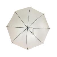 China J Shape Plastic Handle Transparent POE Umbrella 98cm Auto Open Metal Shaft for sale