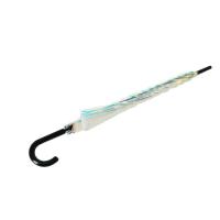 China Auto Open Holographic POE Umbrella 98cm Clear Canopy with Butterfly Design 33 Inch Length for sale