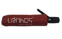 China Fully Automatic Windproof Red 2 Layer Foldable Umbrella 94cm Open Diameter for Rain for sale