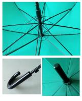 China Custom Logo Windproof Golf Umbrella 8mm Metal Shaft Waterproof Polyester Pongee Fabric Auto Open for sale