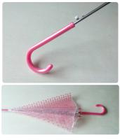 China J Handle Pink Dot POE Transparent Rain Umbrella For Children for sale