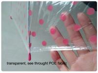 China J Handle Pink Dot POE Transparent Rain Umbrella For Children for sale