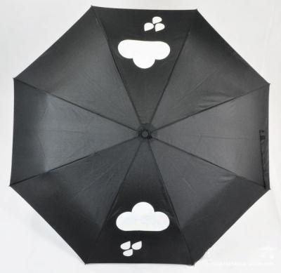China Custom Printed Windproof Automatic Umbrella 8mm Metal Shaft Fiberglass Ribs for sale