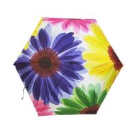 China SGS Metal Ribs Three Folding Umbrella With Shopping Bag for sale